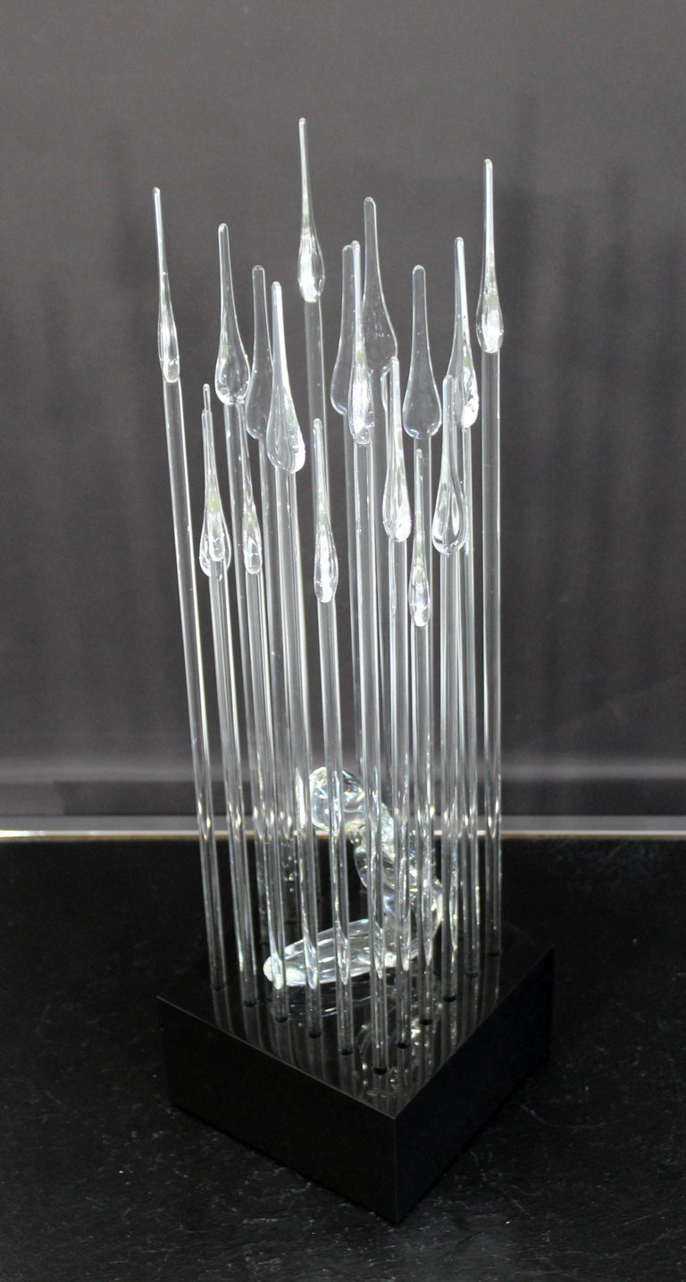 Contemporary Modern Glass Table Sculpture of Caged Woman Signed by ...