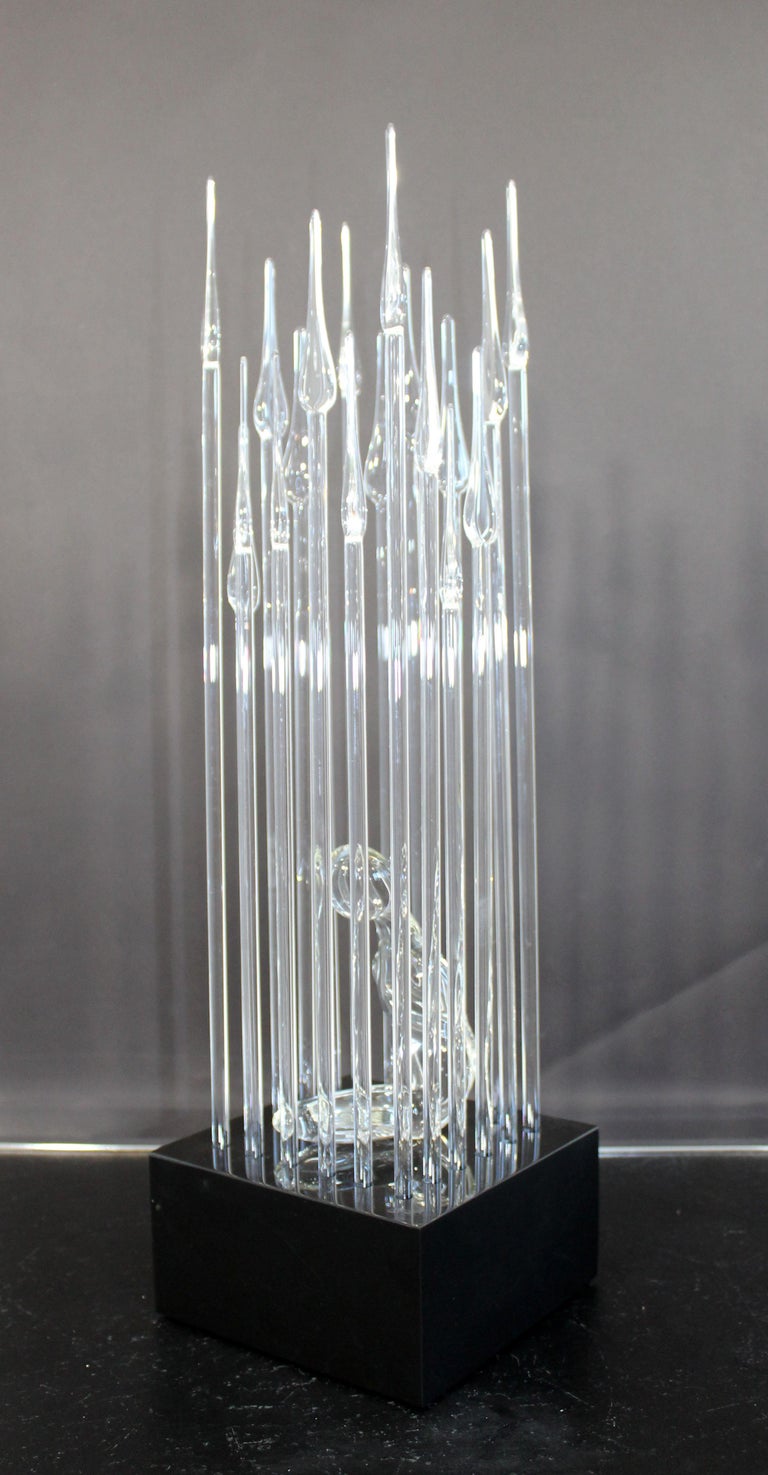 Contemporary Modern Glass Table Sculpture of Caged Woman Signed by ...