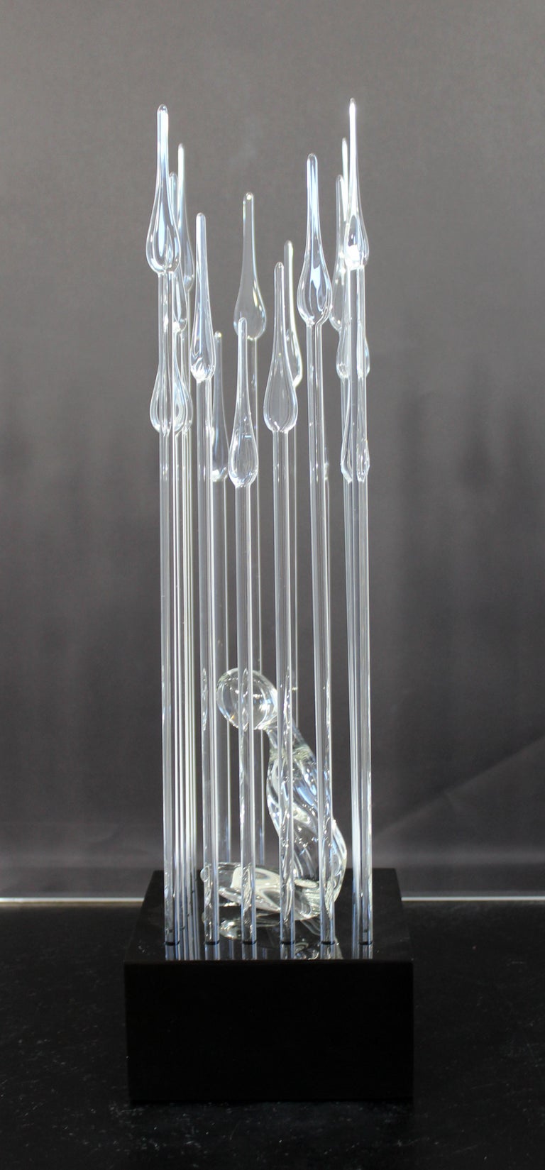Contemporary Modern Glass Table Sculpture of Caged Woman Signed by ...