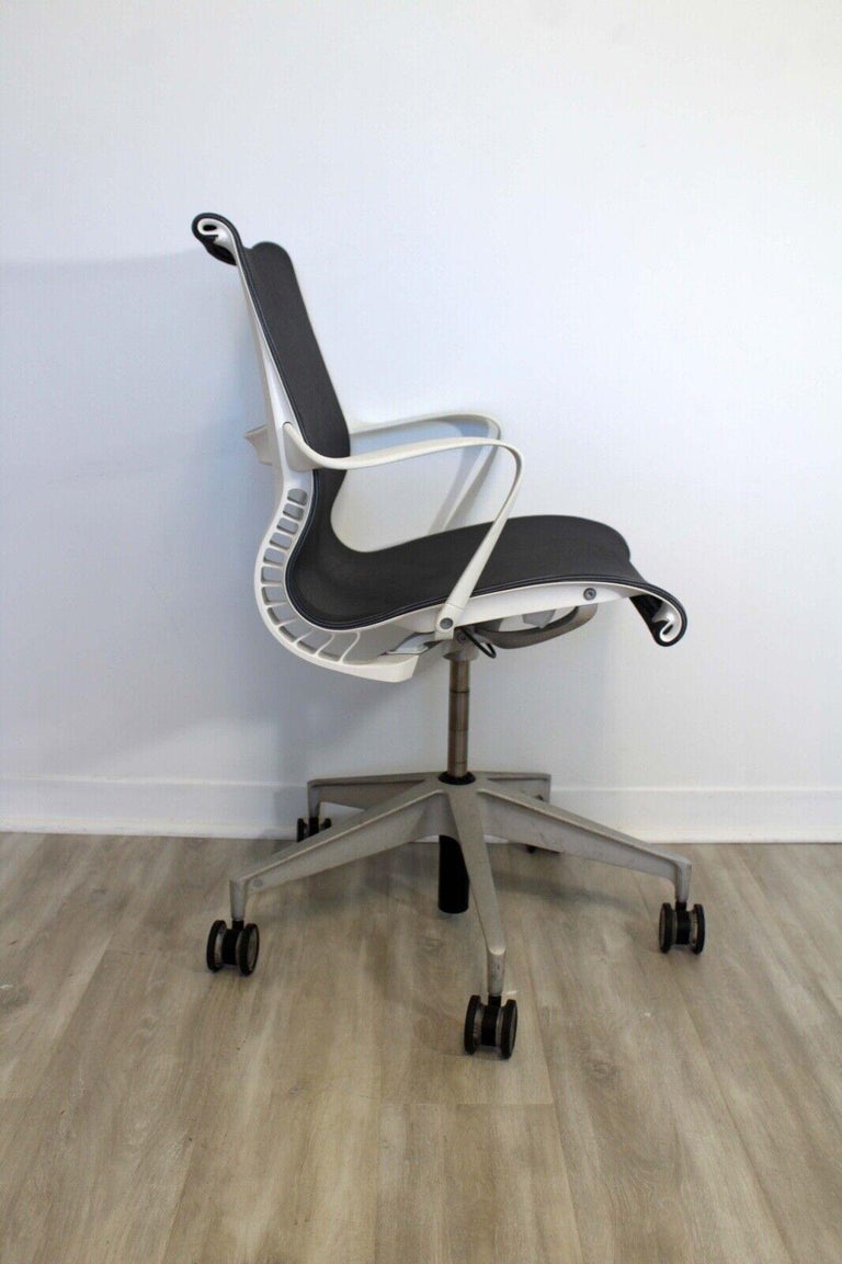 Contemporary Modern Herman Miller Setu White Office Arm Chair For Sale ...