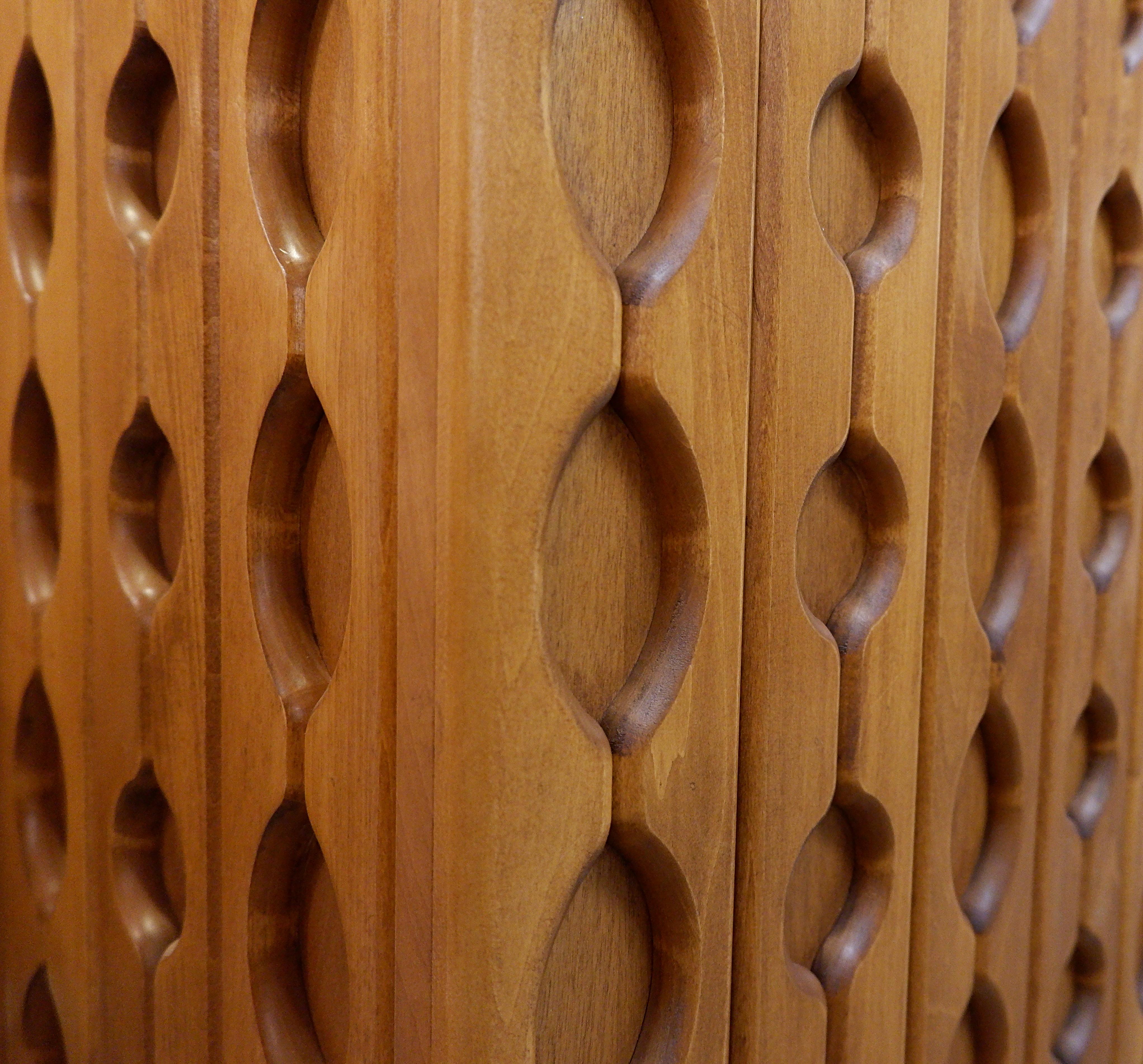 Contemporary modern italian sideboard in wood and travertin top For ...
