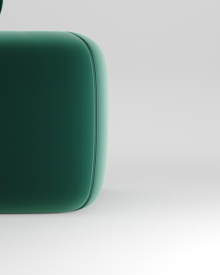 Contemporary Modern Jacob Sofa in Green Velvet Fabric by Collector ...