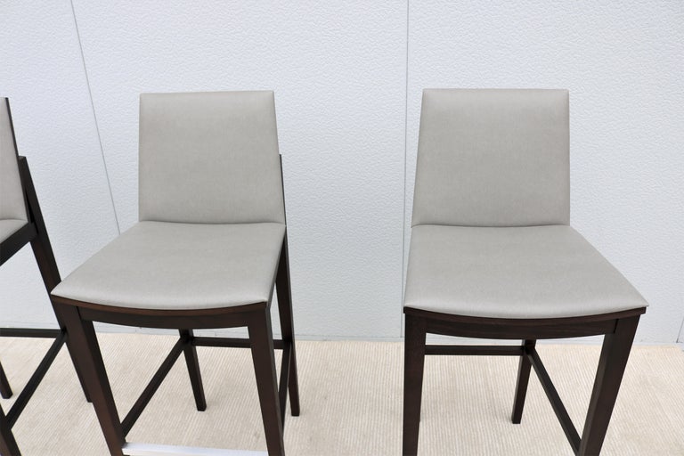 Contemporary Modern Kevin Stark for Hbf Ash Wood Carlyle Barstool, Set ...