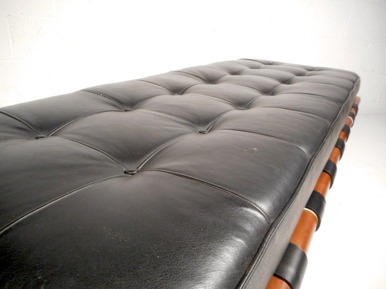 Contemporary Modern Leather Bench at 1stDibs | leather bench cushion ...