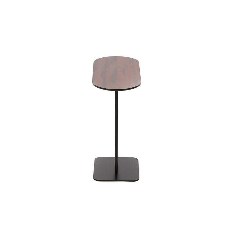 Contemporary Modern Mahogany Cocktail Table with Iron Base For Sale at ...