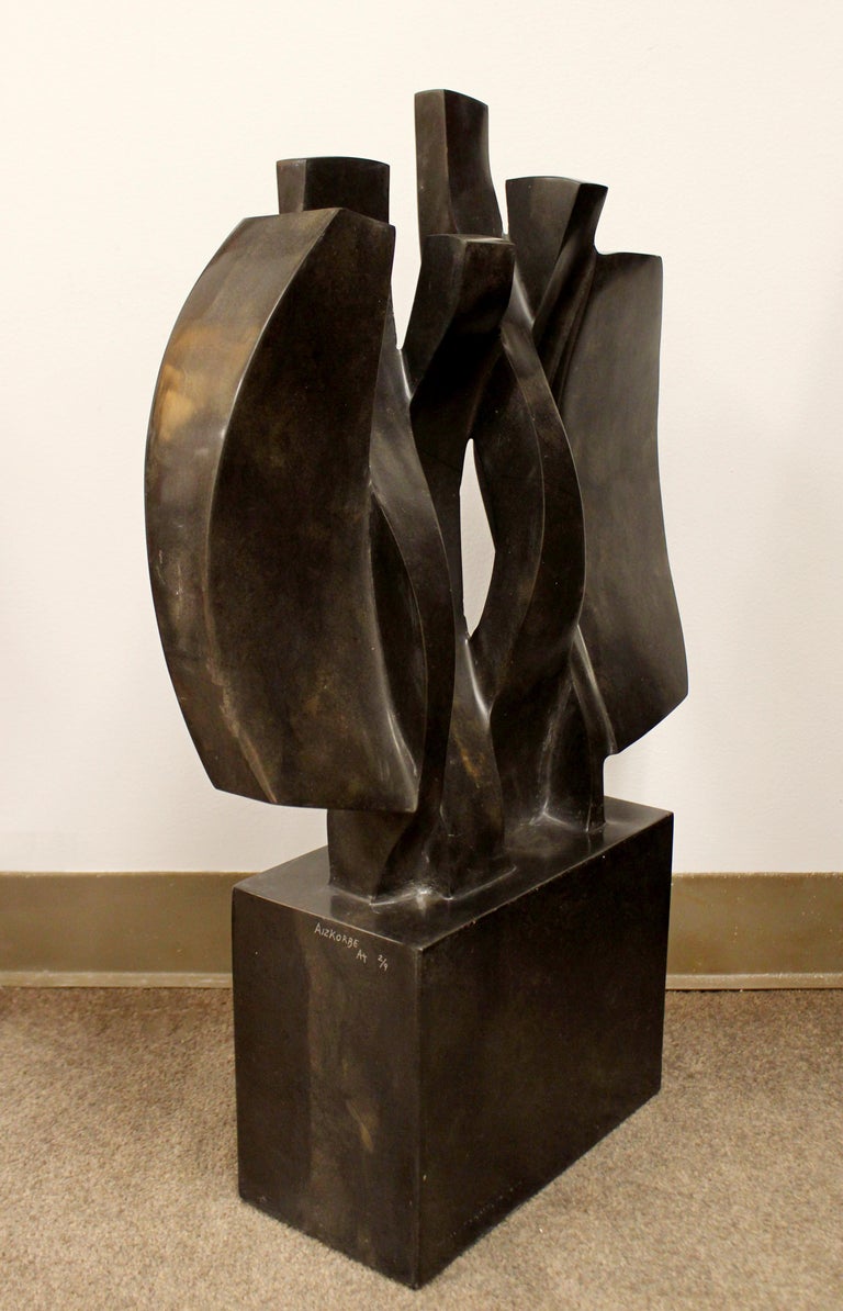 Contemporary Modern Marble Abstract Table Sculpture Signed Faustino ...