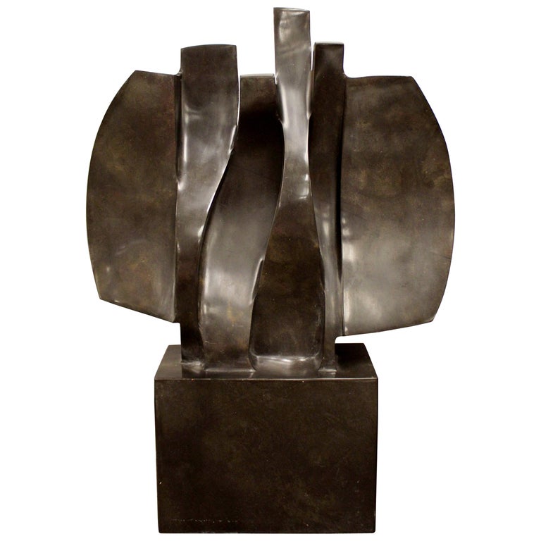 Contemporary Modern Marble Abstract Table Sculpture Signed Faustino ...