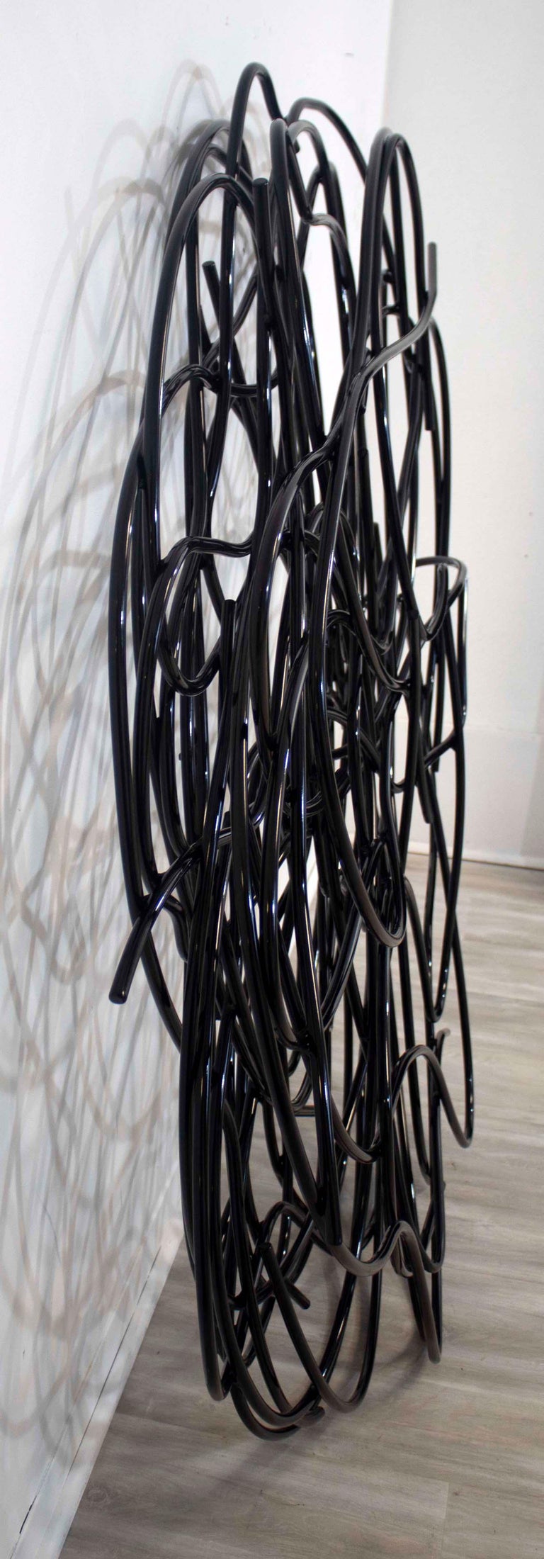 Contemporary Modern Matt Devine Fine Line Art Met Wall Sculpture Indoor ...