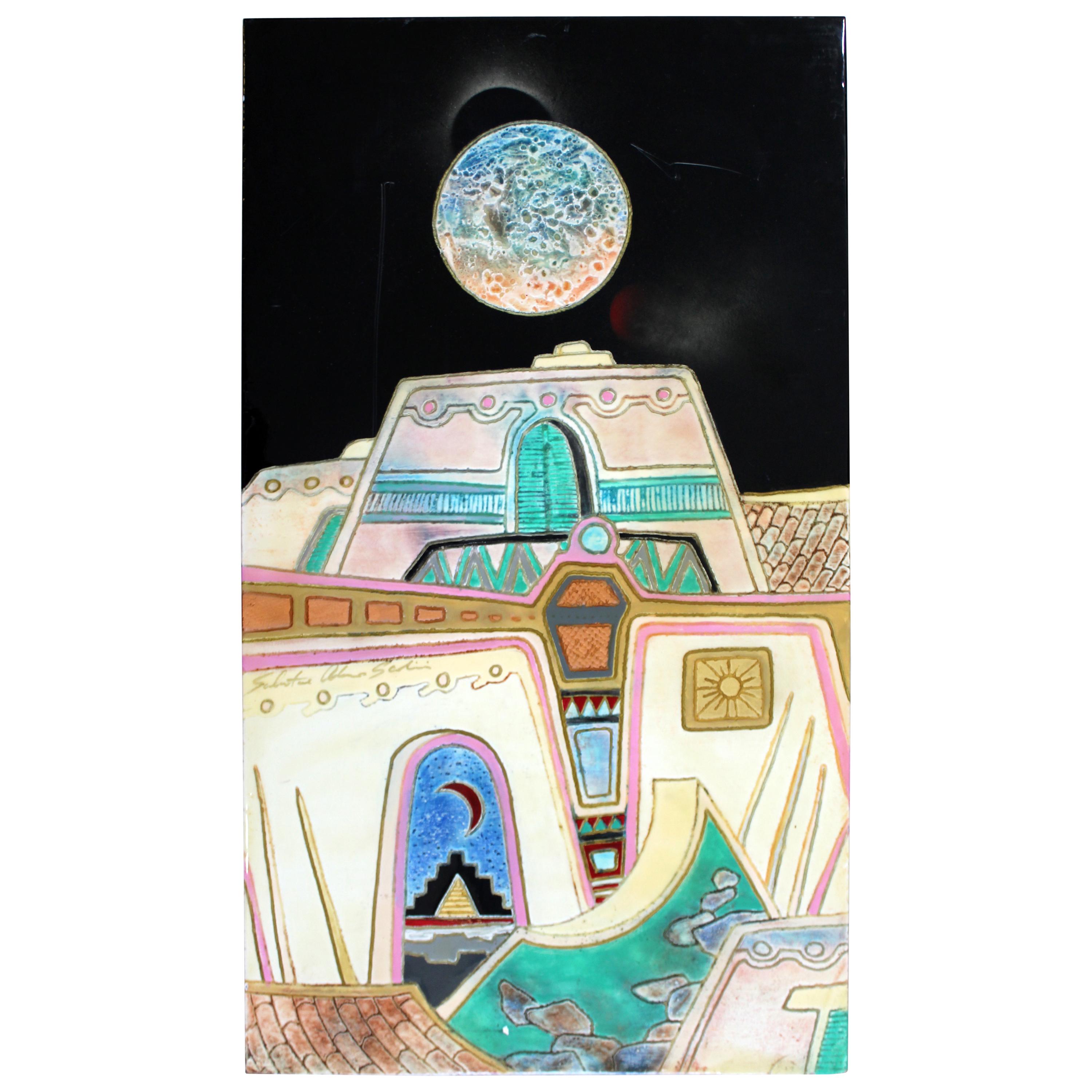 Contemporary Modern Memphis Style Acrylic Art Signed S.A. Scolin ...