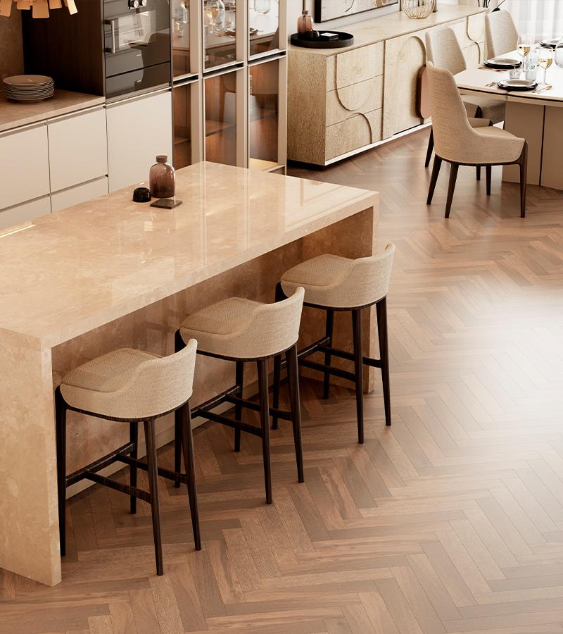 Contemporary Modern Moka White Vellutino Counter Stool by Caffe Latte ...