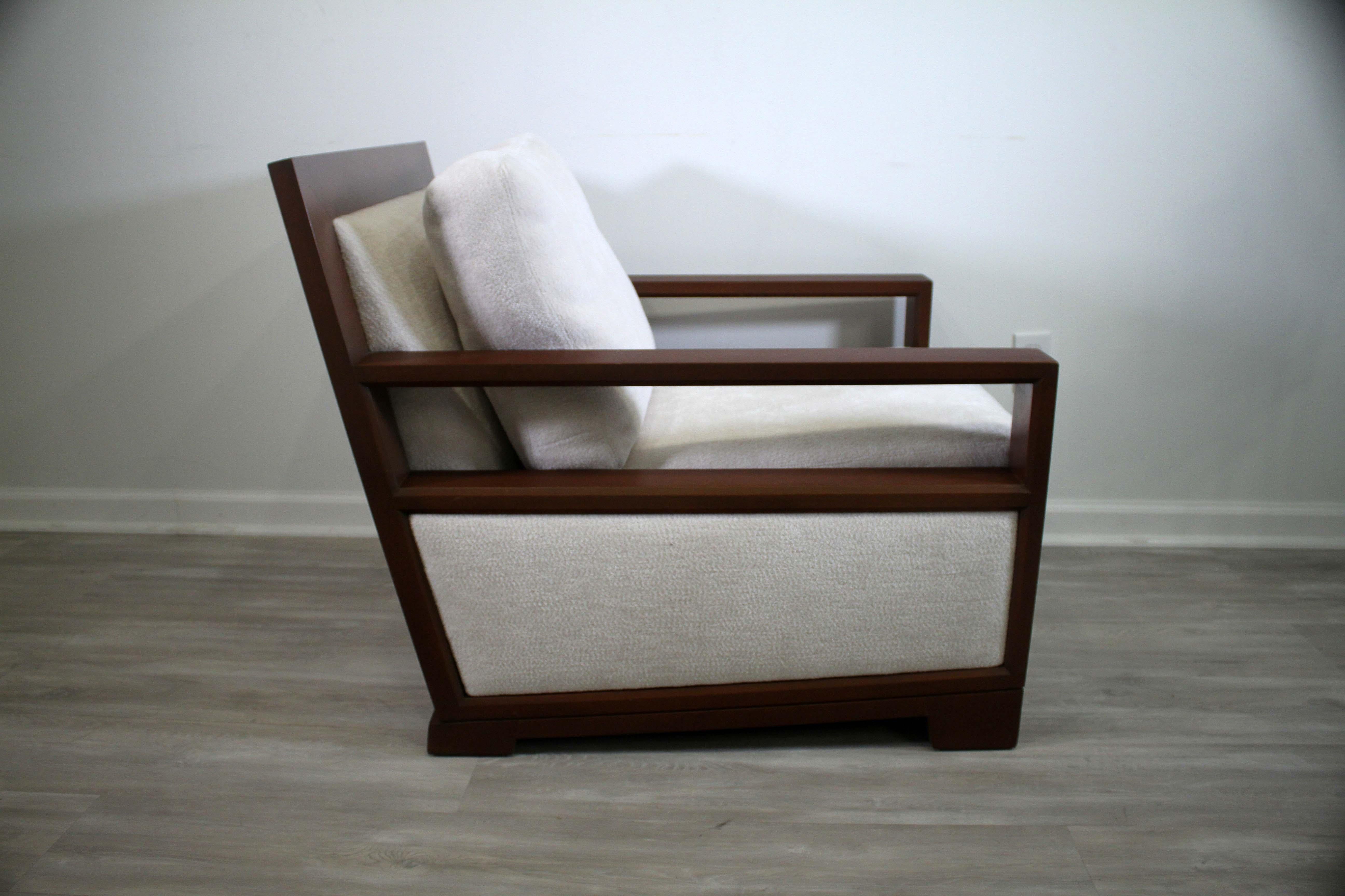 Contemporary Modern Pair of Ted Boerner Portrait Club Chairs For Sale ...