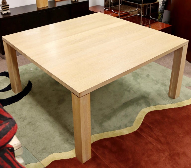 Contemporary Modern Parsons Large Oak Wood Dinette Dining Conference ...