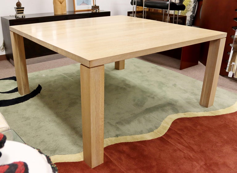 Contemporary Modern Parsons Large Oak Wood Dinette Dining Conference ...