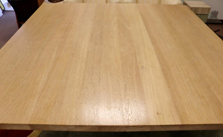 Contemporary Modern Parsons Large Oak Wood Dinette Dining Conference ...