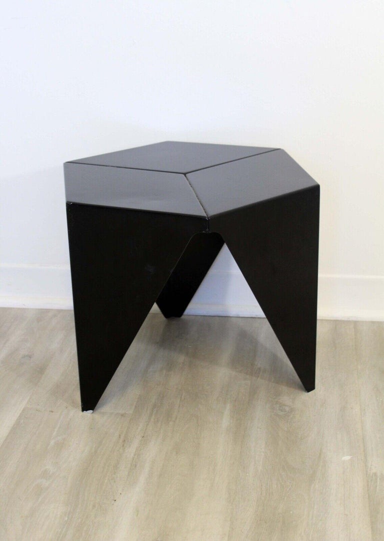 Contemporary Modern Prismatic Black Side Metal Table by Vitra at 1stDibs