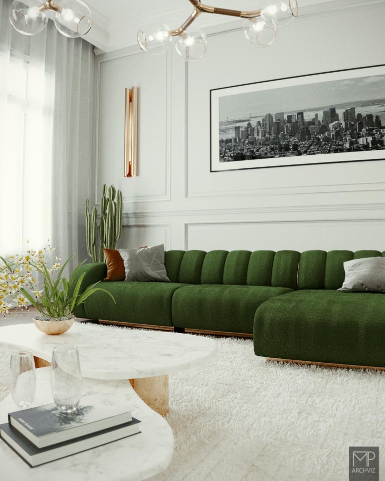 Contemporary Modern Robusta Marble Center Table by Caffe Latte For Sale ...