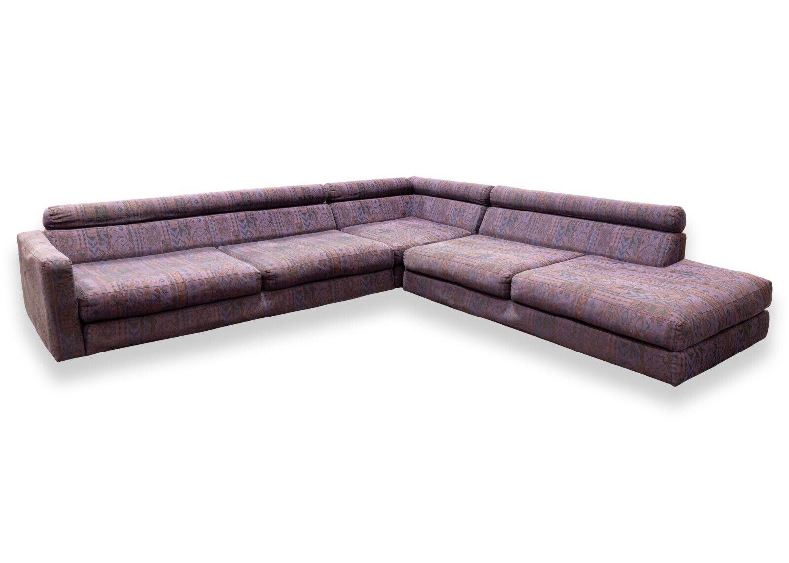 Contemporary Modern Roche Bobois Purple Two Piece Sofa Sectional at ...