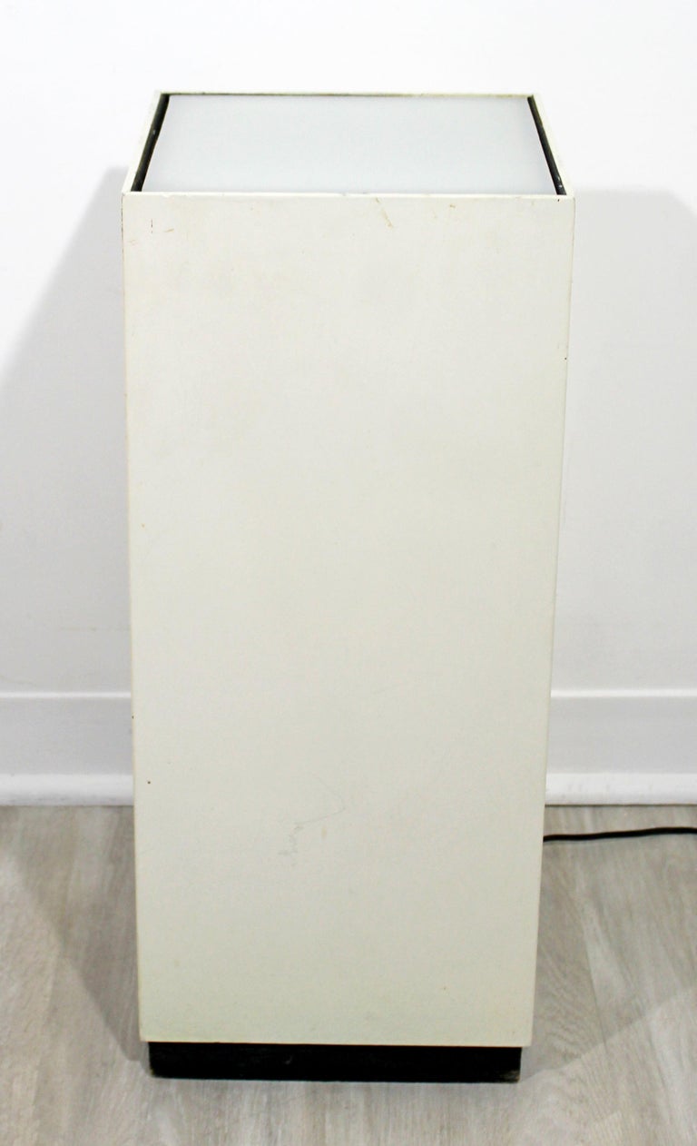Contemporary Modern Square Lighted Display Pedestal Table at 1stDibs ...