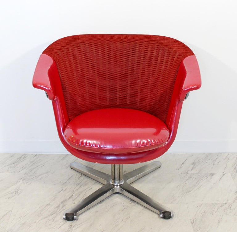 Contemporary Modern Steelcase i2i Ergonomic Swivel Office Armchair Red ...