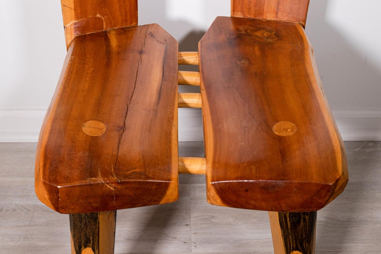 Contemporary Modern Studio Artist Signed Stingray Live Edge Wood Chair ...