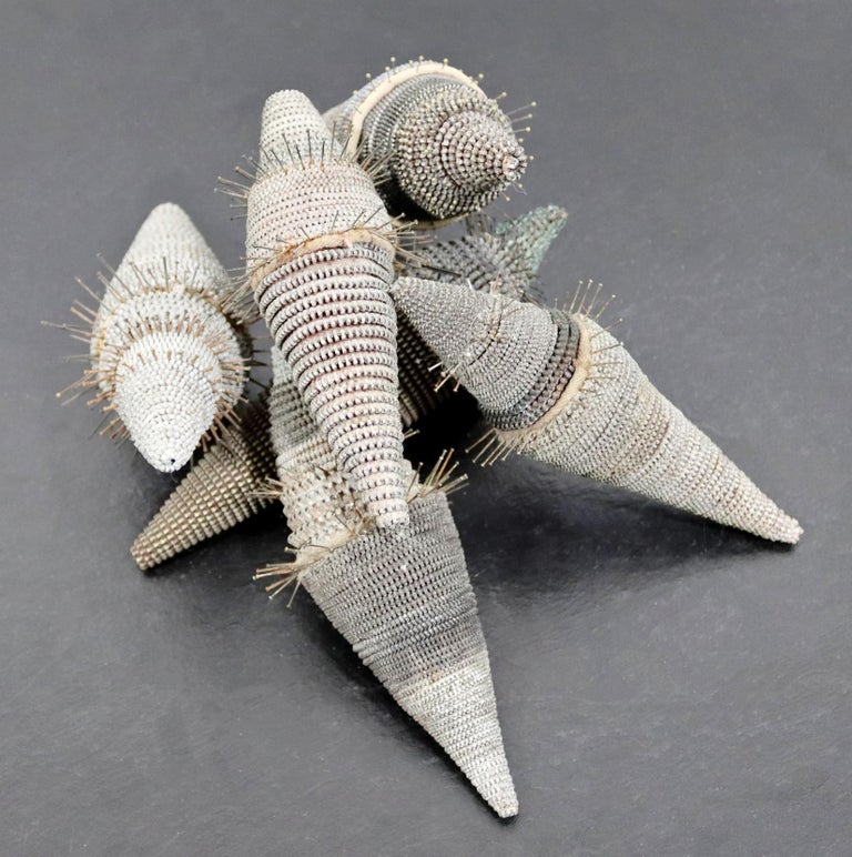 Contemporary Modern Susie Colquitt Set of 6 Zippers Metal Sculpture For ...