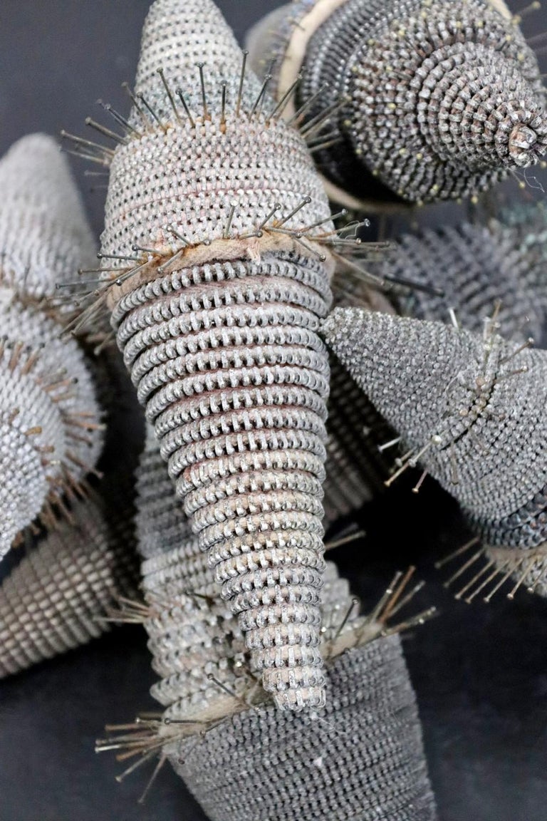 Contemporary Modern Susie Colquitt Set of 6 Zippers Metal Sculpture For ...