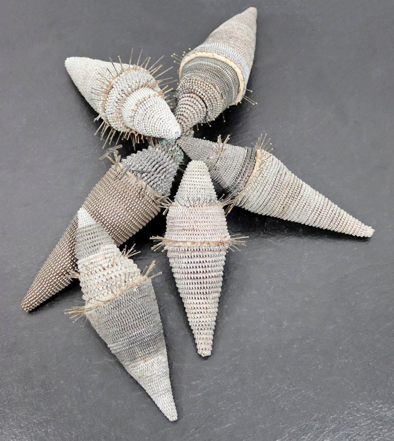 Contemporary Modern Susie Colquitt Set of 6 Zippers Metal Sculpture For ...