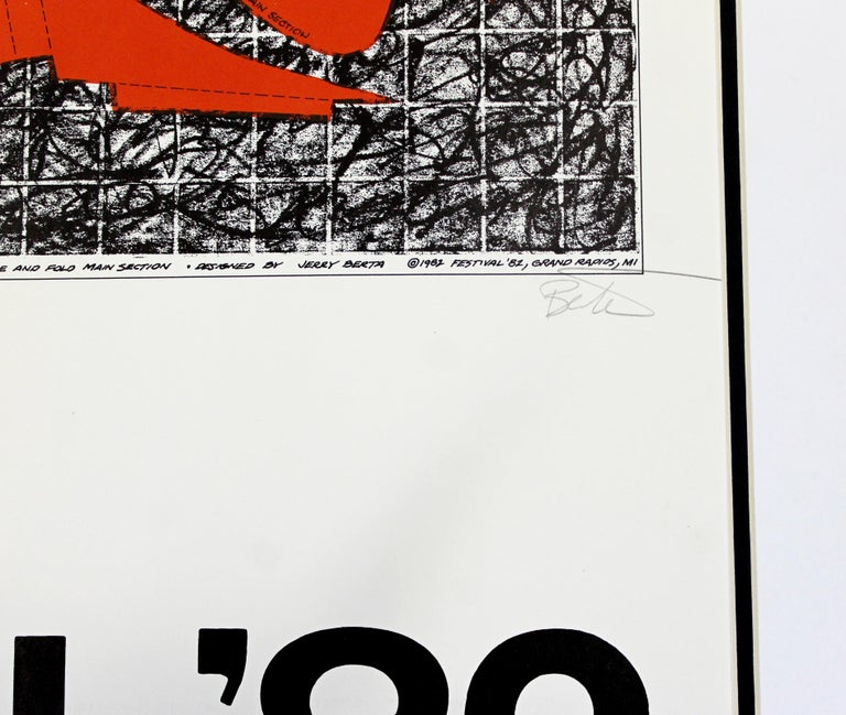 Contemporary Modern Unframed Jerry Berta "Calder Cutout-Festival ...