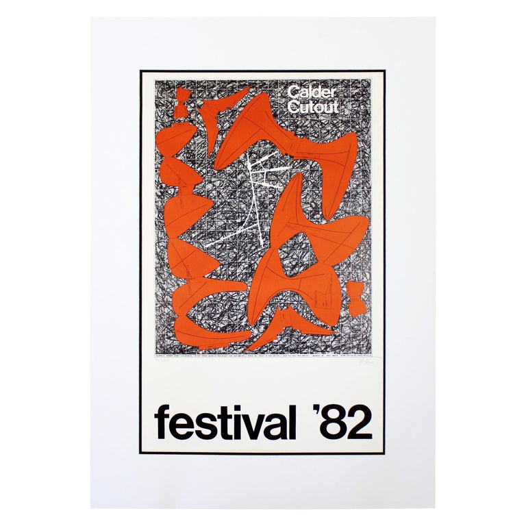 Contemporary Modern Unframed Jerry Berta "Calder Cutout-Festival ...