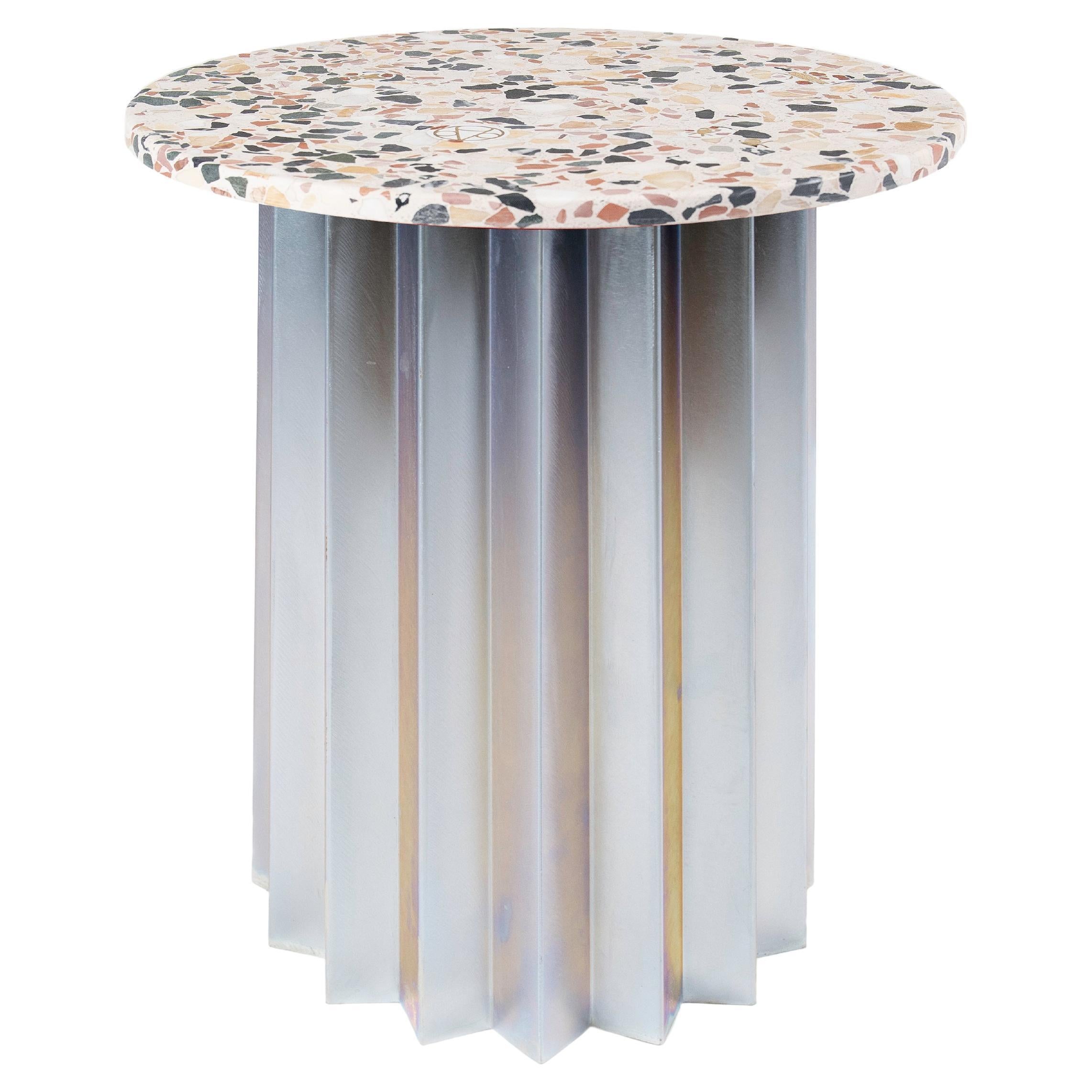 Vintage Terrazzo Top Table with Refinished Base at 1stDibs