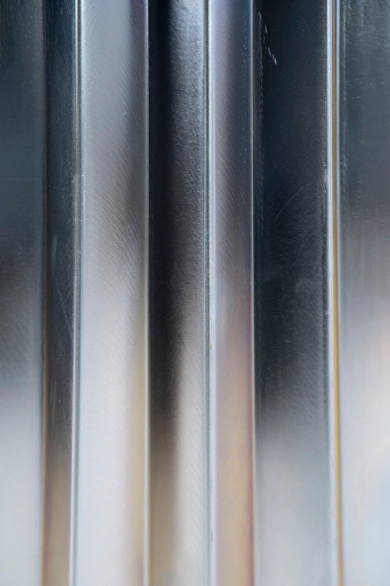 Contemporary Modern, Volume High Side Table, Galvanized Metal Base and ...