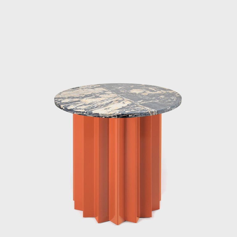 Contemporary Modern, Volume Low Side Table, Metal Base and Neo Picasso ...