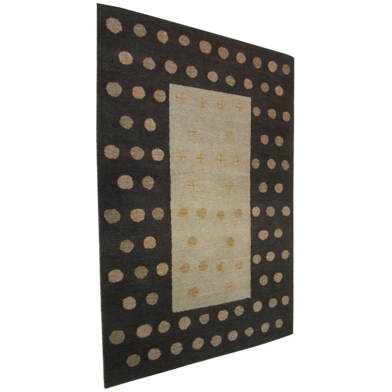 Contemporary Modern Wool Designer Rug by the Collector Gallery For Sale ...