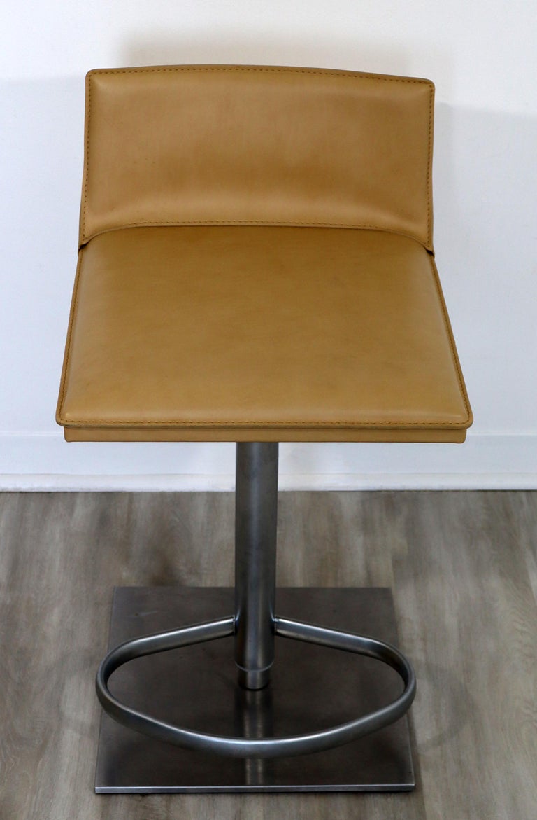 Contemporary Modernist Frag Brushed Aluminum Bar Counter Stool Italian ...