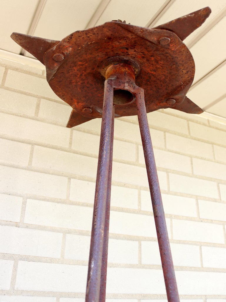 Contemporary Modernist Large Metal Outdoor Abstract Clock Standing ...