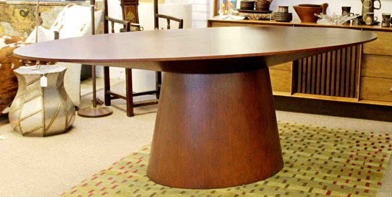 Contemporary Modernist Sullivan Oval Wood Dining Table 1990s at 1stDibs ...