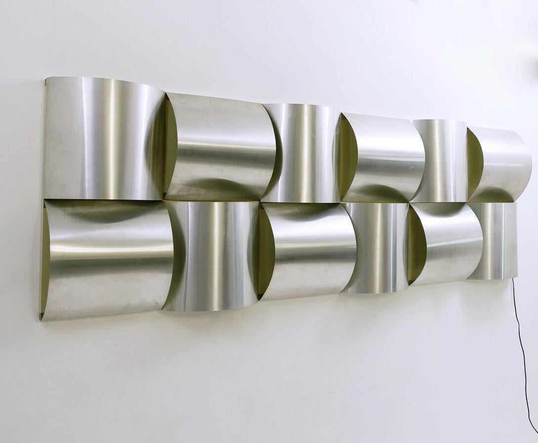 Contemporary Modular Aluminium Wall Light Panel, Belgium ( 3 panels ...