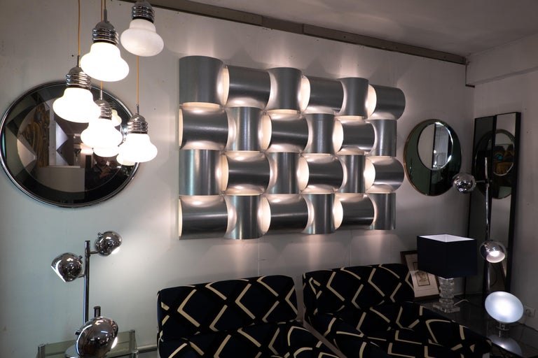 Contemporary Modular Aluminium Wall Light Panel, Belgium For Sale at ...