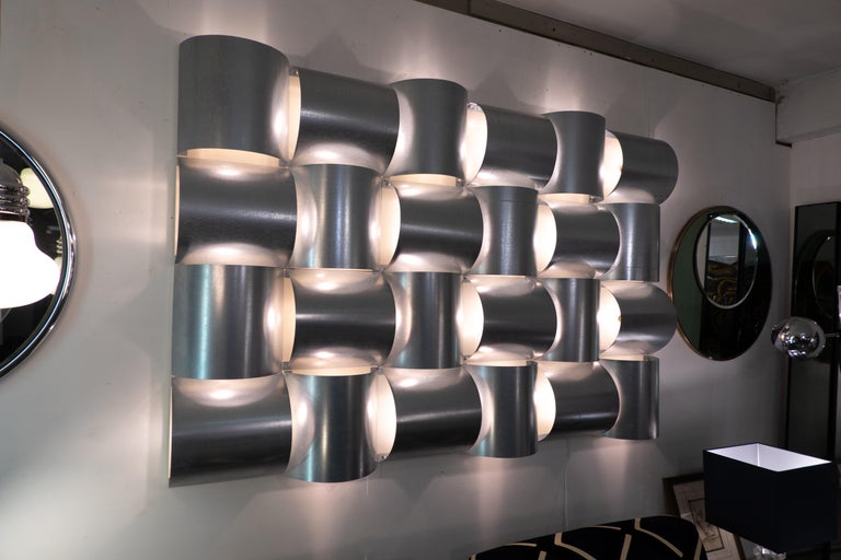 Contemporary Modular Aluminium Wall Light Panel, Belgium For Sale at ...