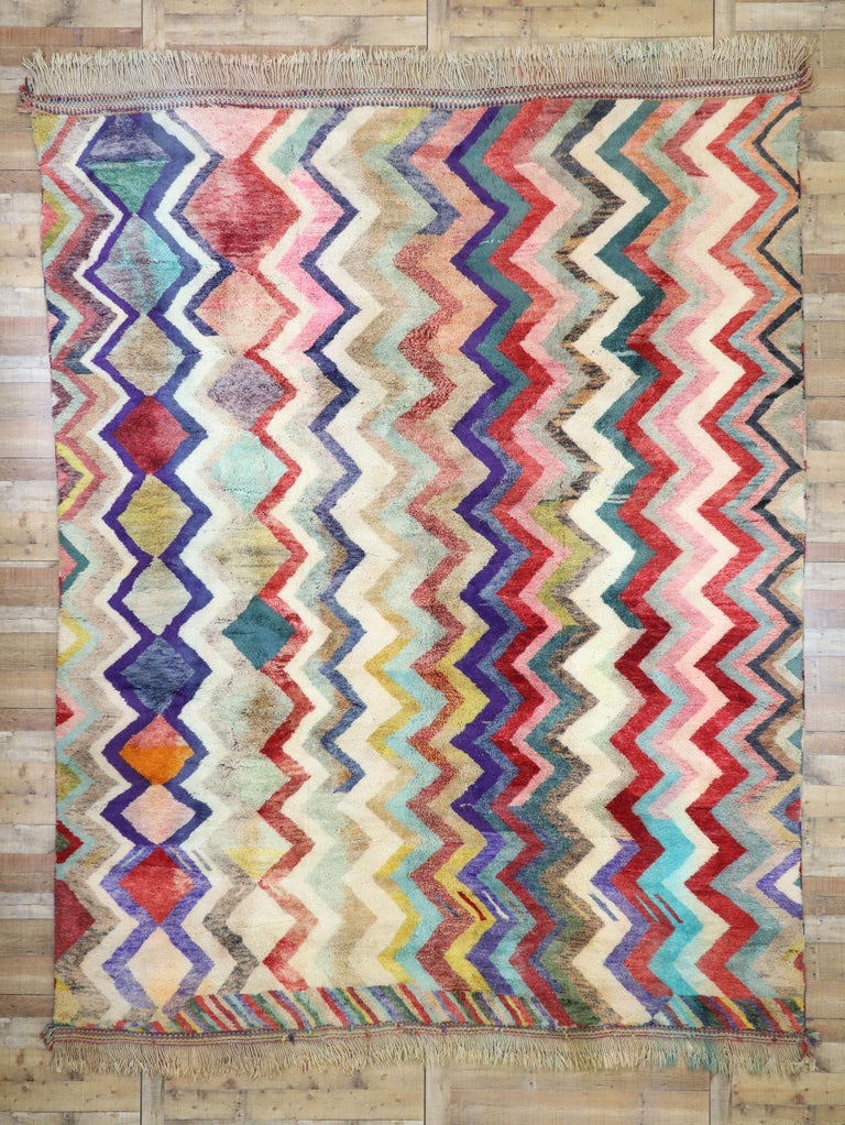 New Contemporary Moroccan Rug, Berber Postmodern Rug Inspired by ...