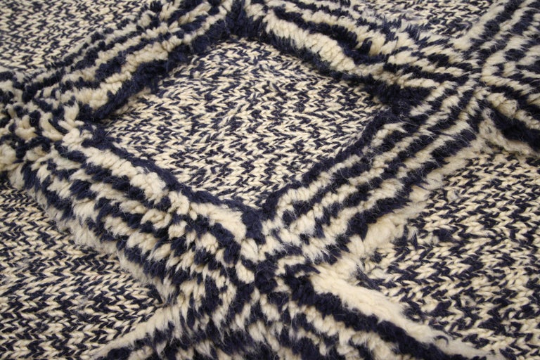 Contemporary Moroccan Rug with Diamond Trellis, High and Low Texture ...