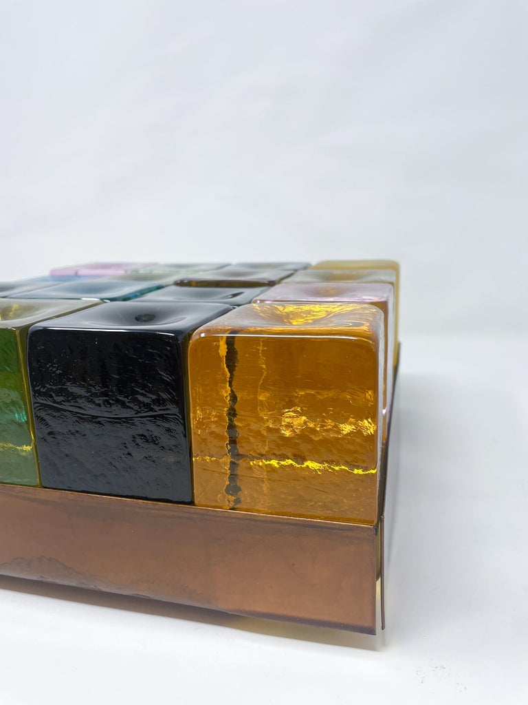 Contemporary Murano Glass Table Lamp, in the Style of Guisto Toso ...