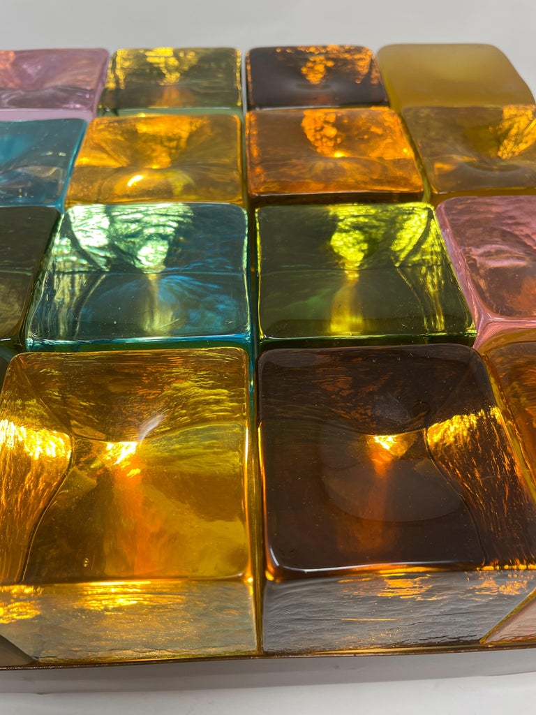 Contemporary Murano Glass Table Lamp, in the Style of Guisto Toso ...