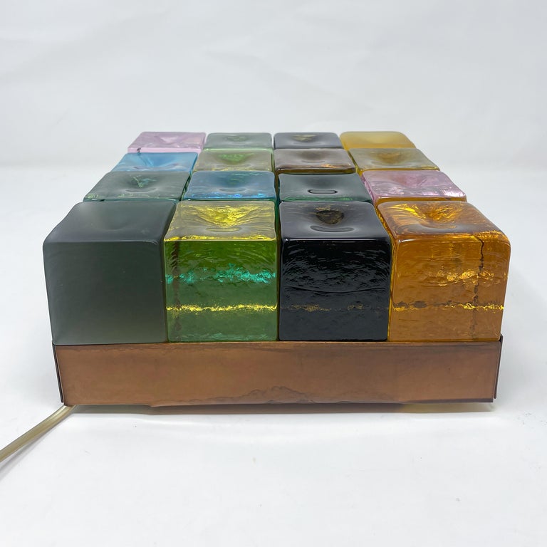 Contemporary Murano Glass Table Lamp, in the Style of Guisto Toso ...