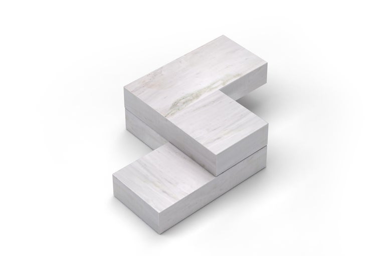 Contemporary Mycenae Table in White Greek Marble For Sale at 1stDibs