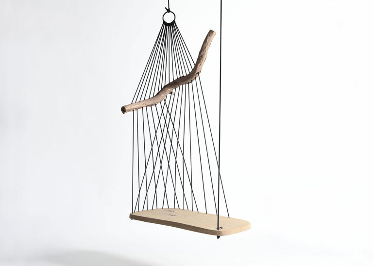 Modern Natural Wooden Bench / Swing, Floating Divan by Chiel Kuijl for ...