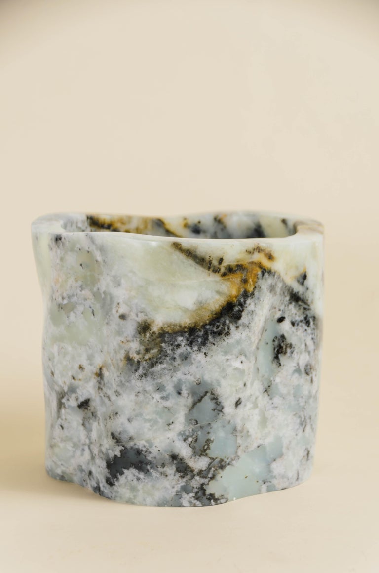 Contemporary Nephrite Jade Brush Pot 'Large' by Robert Kuo, Limited ...