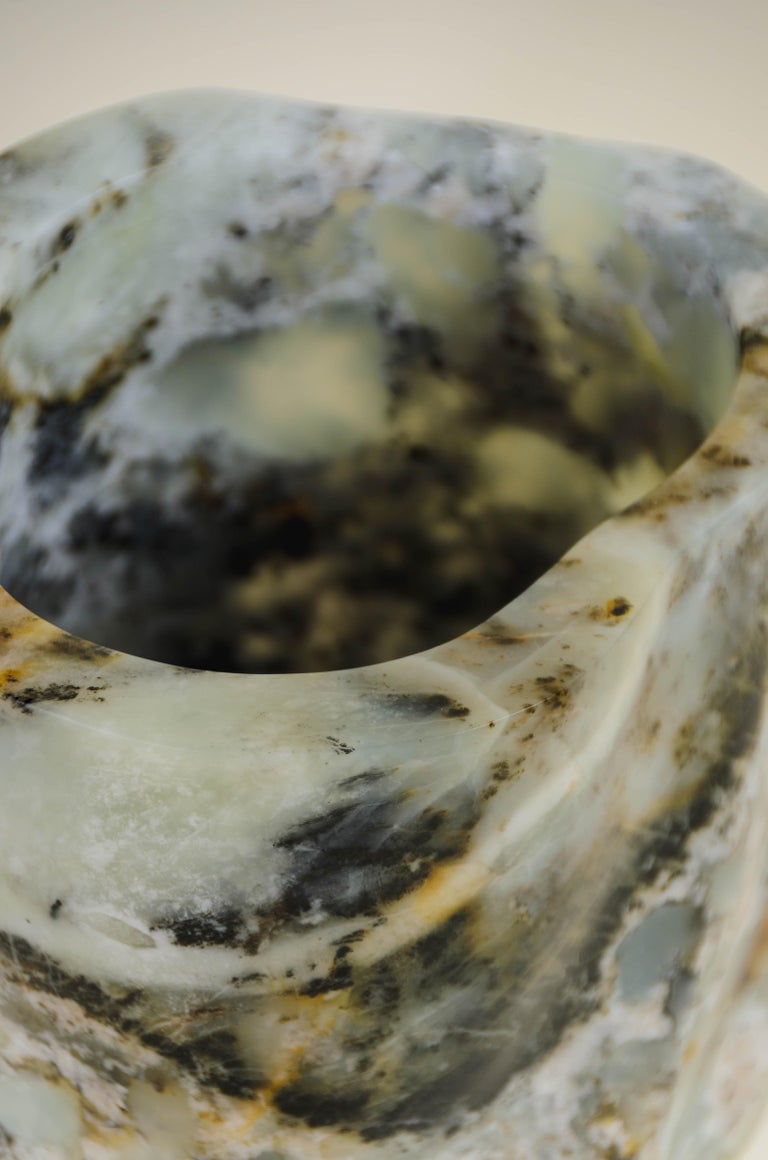 Contemporary Nephrite Jade Brush Pot 'Large' by Robert Kuo, Limited ...