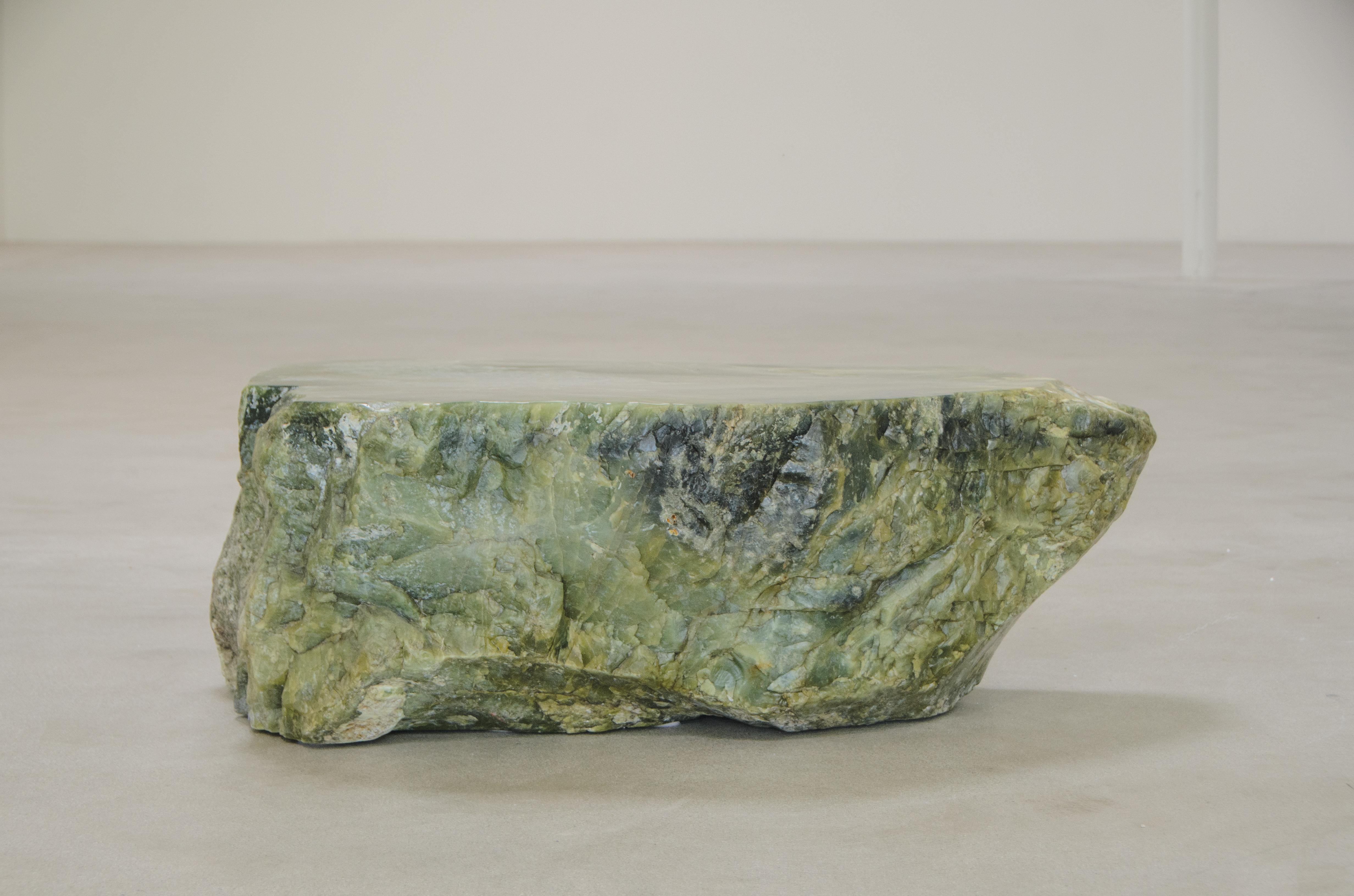 Contemporary Nephrite Jade Cocktail Table by Robert Kuo, One of a Kind ...