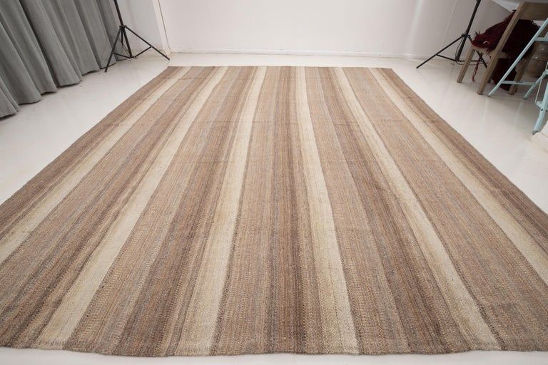 Contemporary Neutral Anatolian Kilim For Sale at 1stDibs